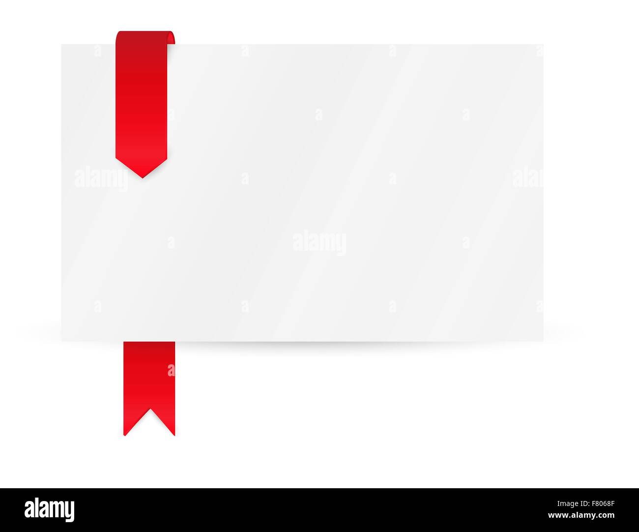 ribbon or bookmark with blank paper Stock Vector Image & Art - Alamy
