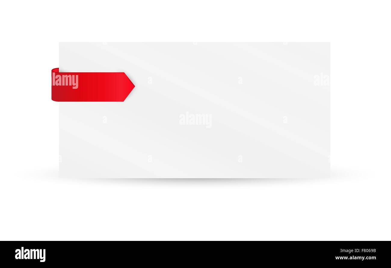 ribbon or bookmark with blank paper Stock Vector Image & Art - Alamy