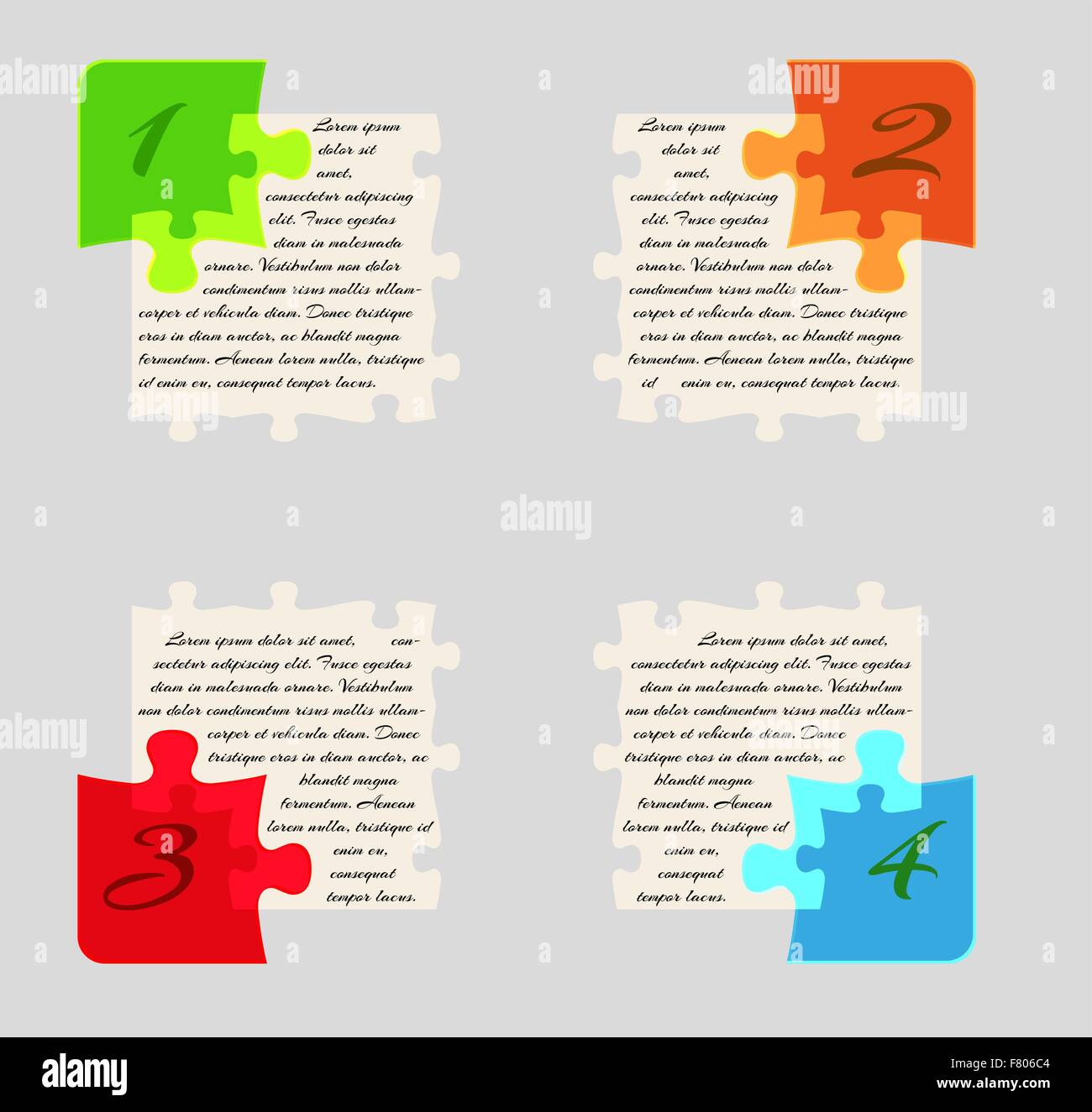 infographics - four options with puzzle pieces Stock Vector Image & Art ...