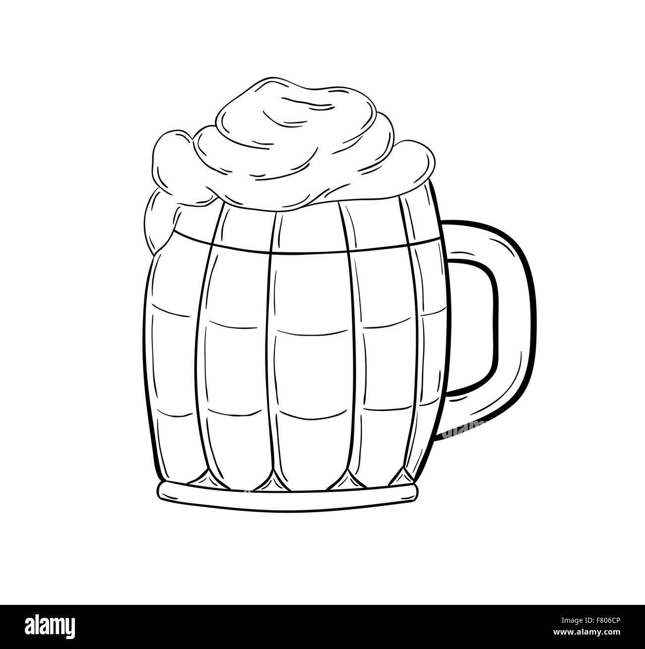 Glass beer foam mug Black and White Stock Photos & Images - Alamy