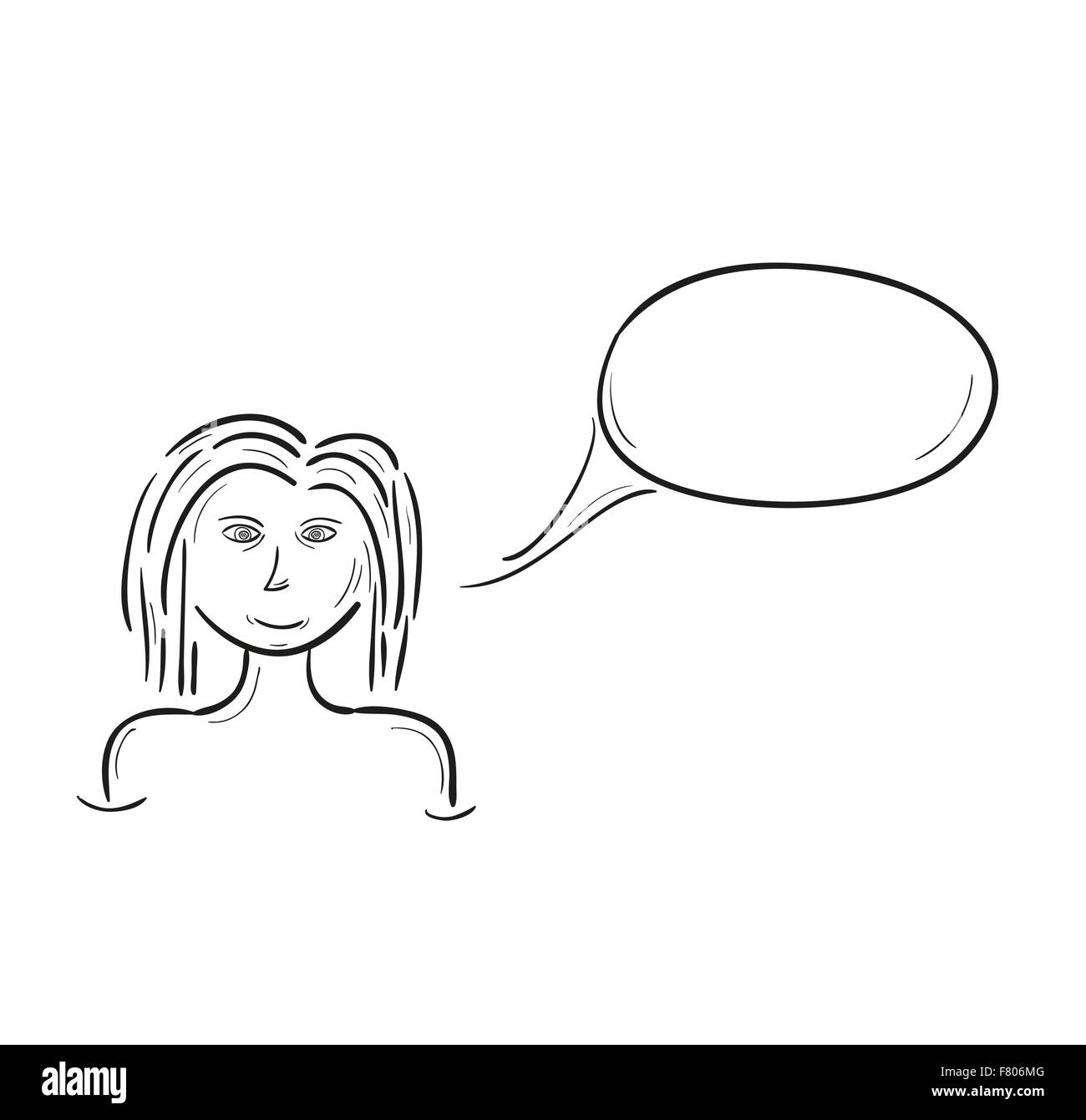 Comic cute speech bubble Black and White Stock Photos & Images - Alamy