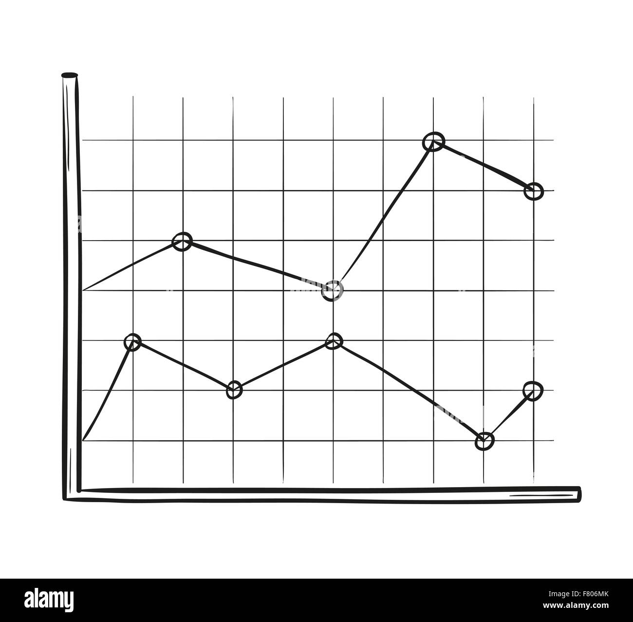 sketch of the line chart Stock Vector Image & Art - Alamy