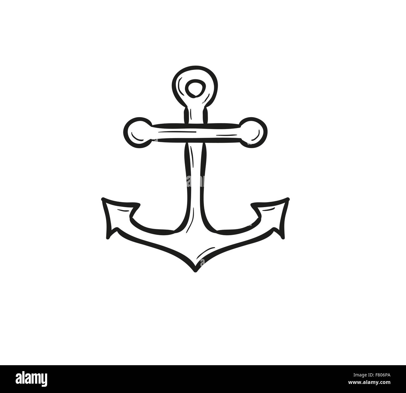Anchor sketch icon symbol Cut Out Stock Images & Pictures - Alamy