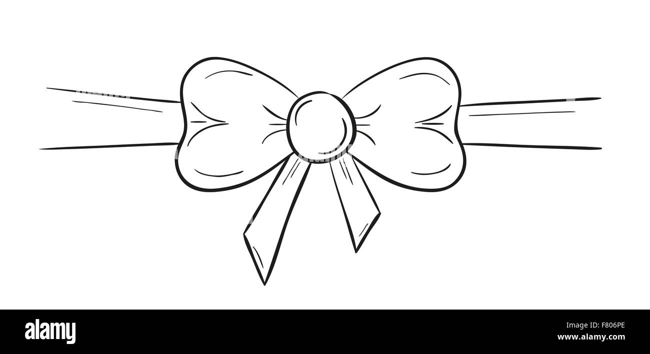 Cartoon bow Black and White Stock Photos & Images - Alamy