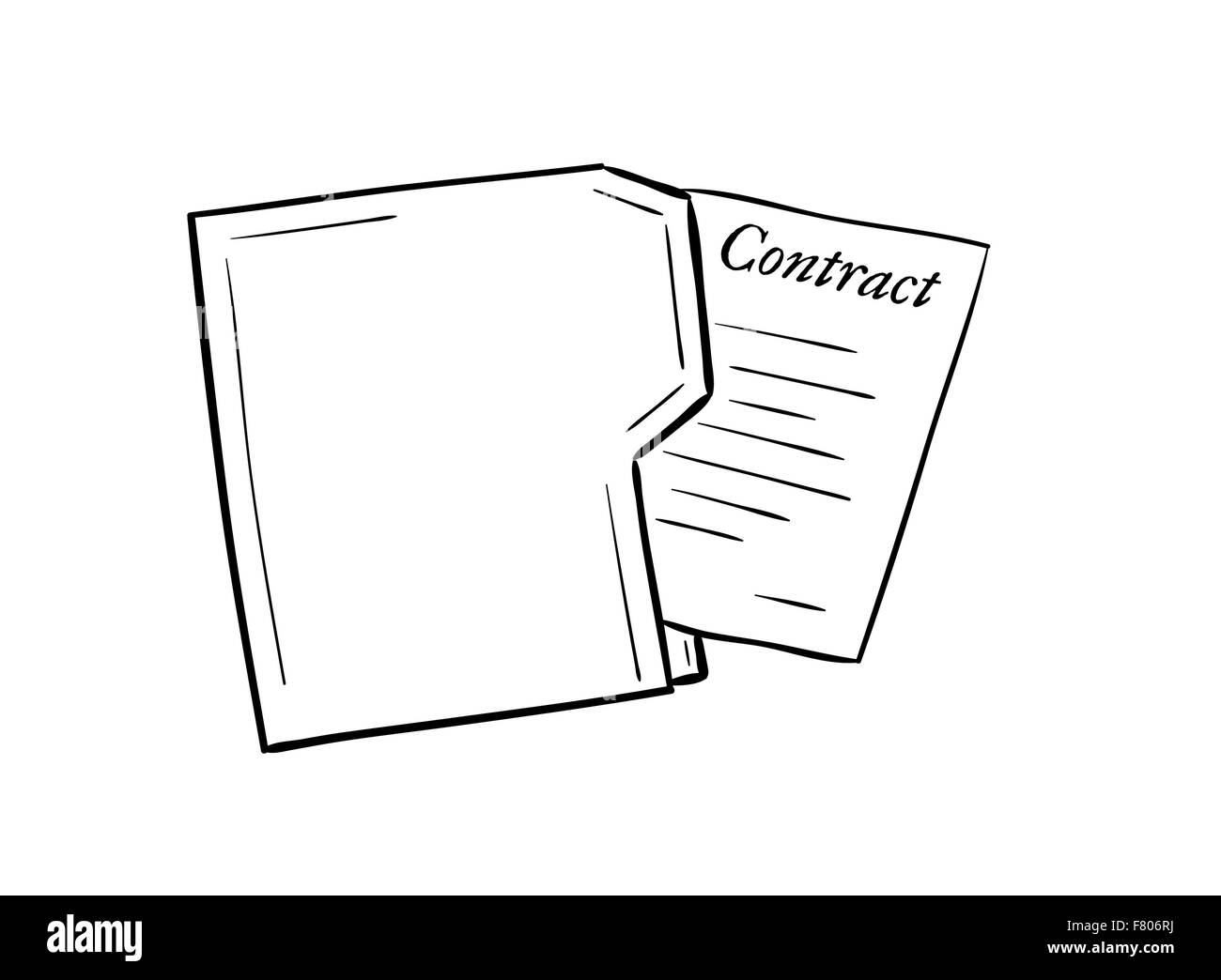 Signing contract cartoon hi-res stock photography and images - Alamy