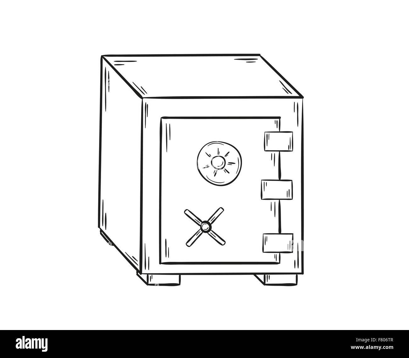 Security box closed cartoon Cut Out Stock Images & Pictures - Alamy