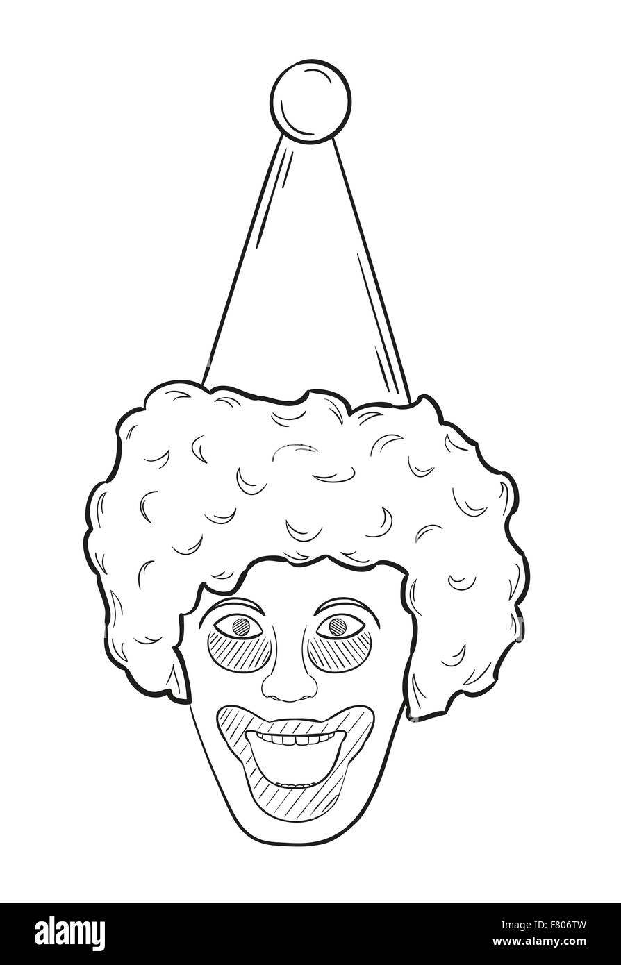 Head of the clown Black and White Stock Photos & Images - Alamy