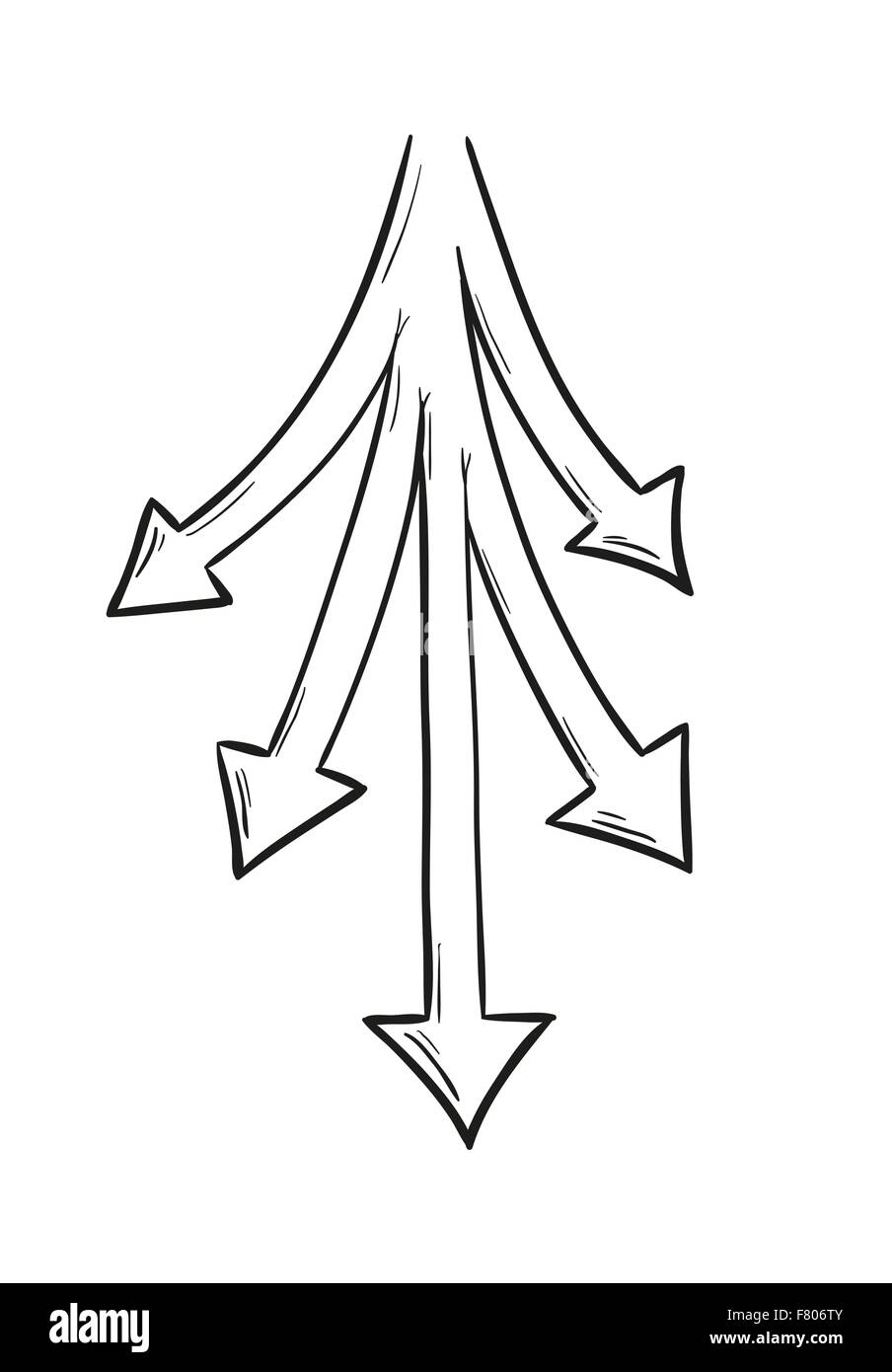 Five arrows Stock Vector Images - Alamy