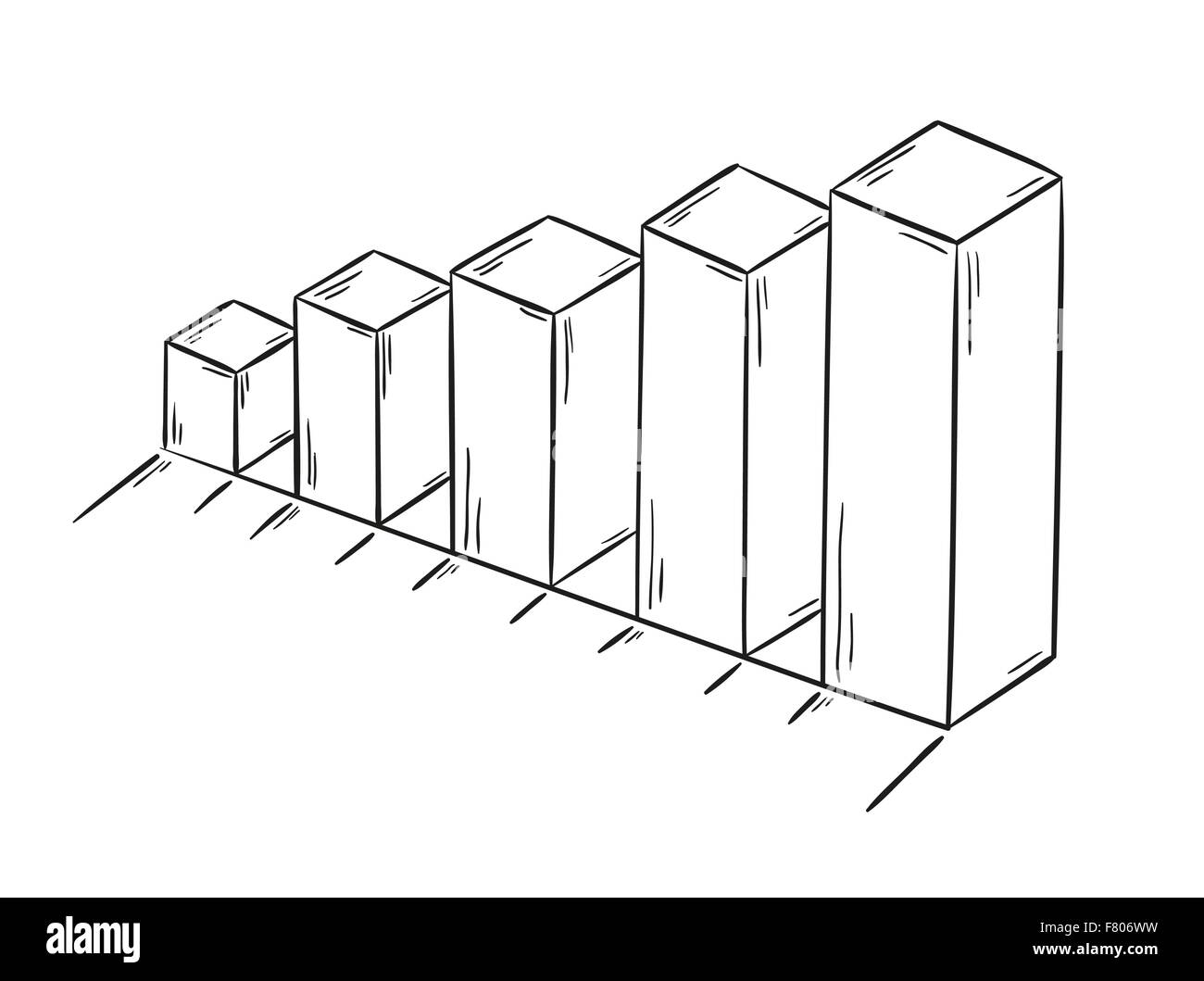 Pen drawing profit line graph Black and White Stock Photos & Images - Alamy