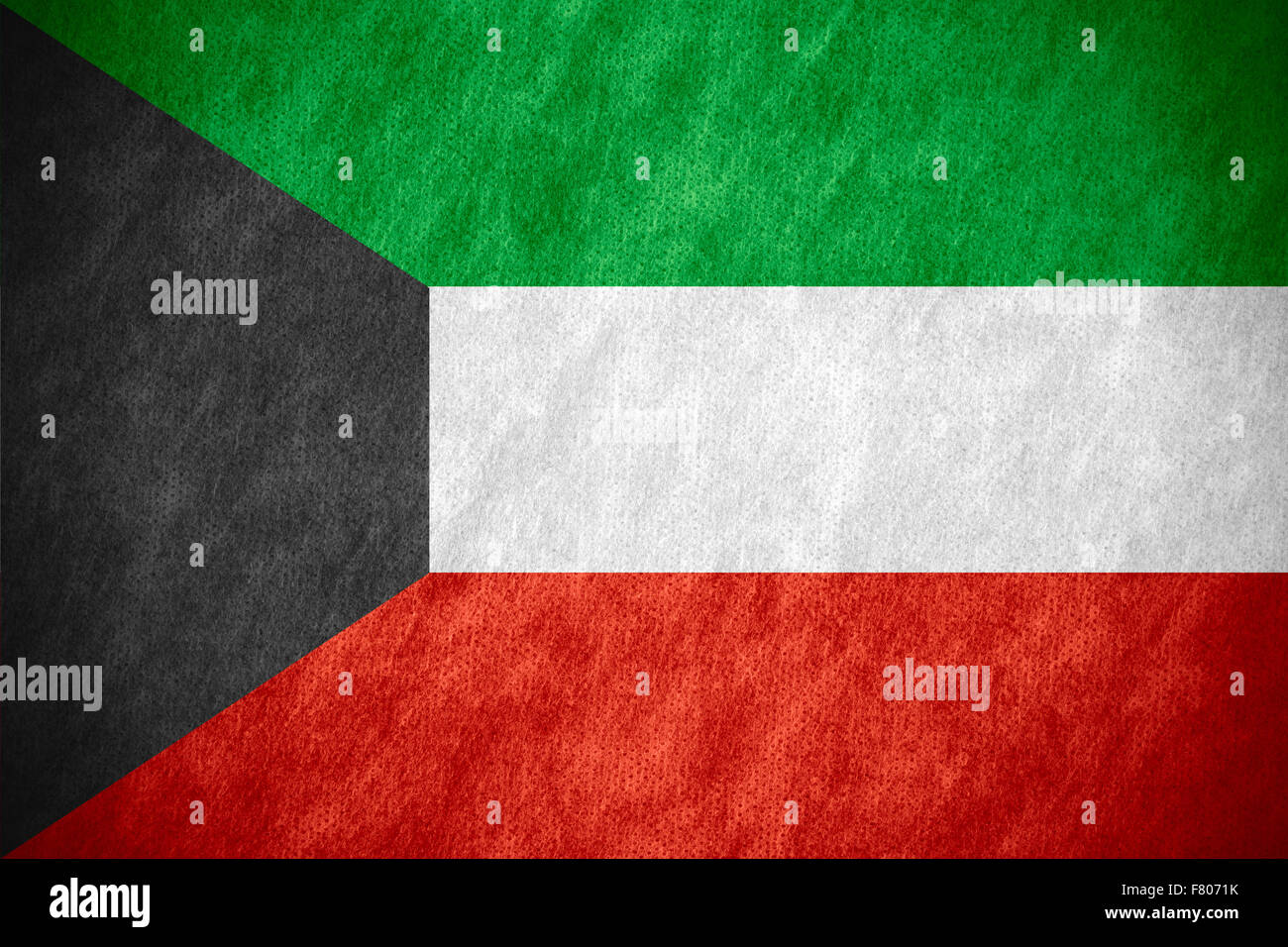 flag of Kuwait or Kuwaiti banner on canvas texture Stock Photo - Alamy