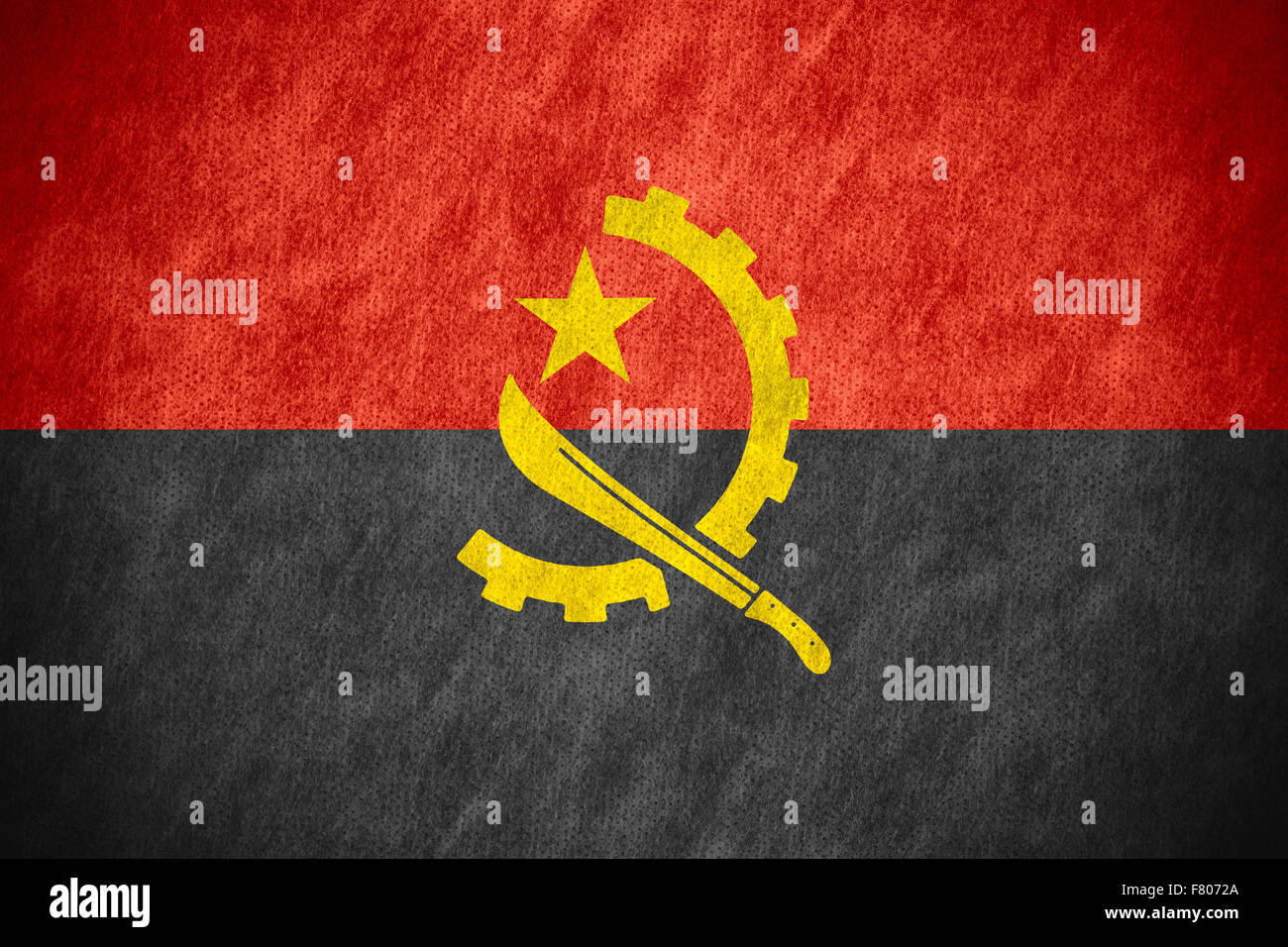flag of Angola or Angolan banner on canvas texture Stock Photo - Alamy