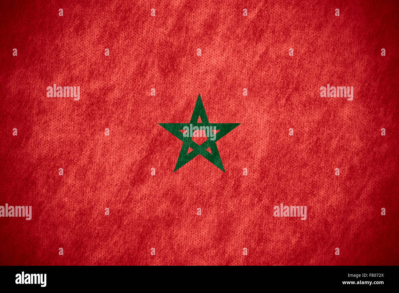 flag of Morocco or Moroccan banner on canvas texture Stock Photo - Alamy