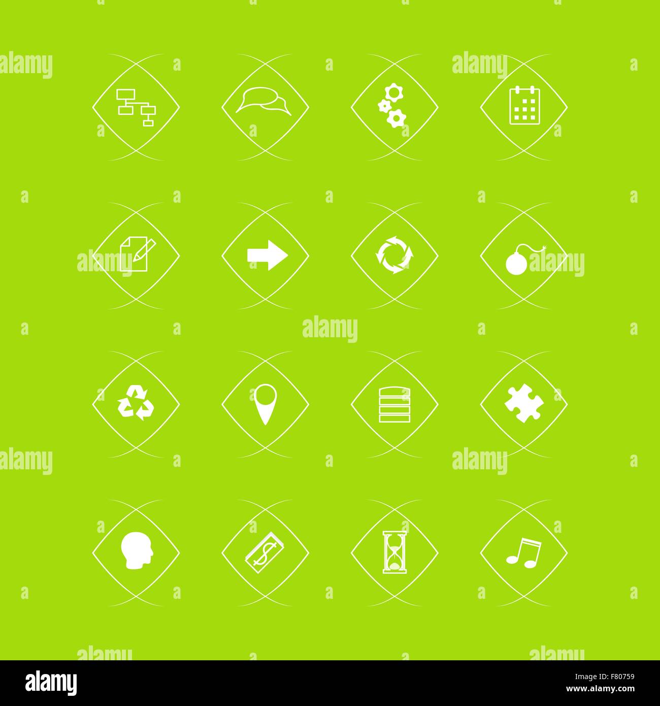 vector collection of flat icons Stock Vector Image & Art - Alamy