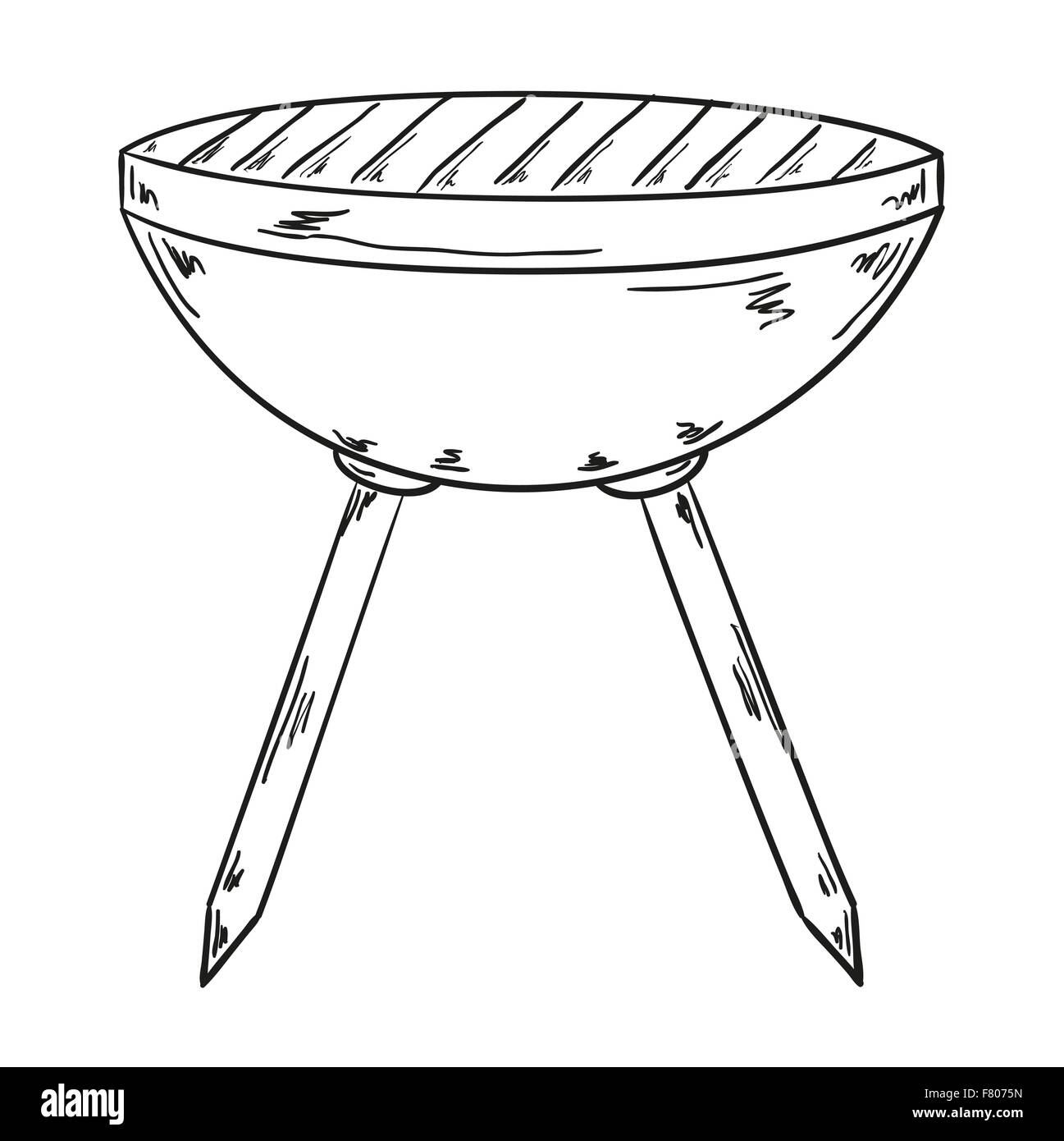 Grill charcoal vector white Stock Vector Images - Alamy