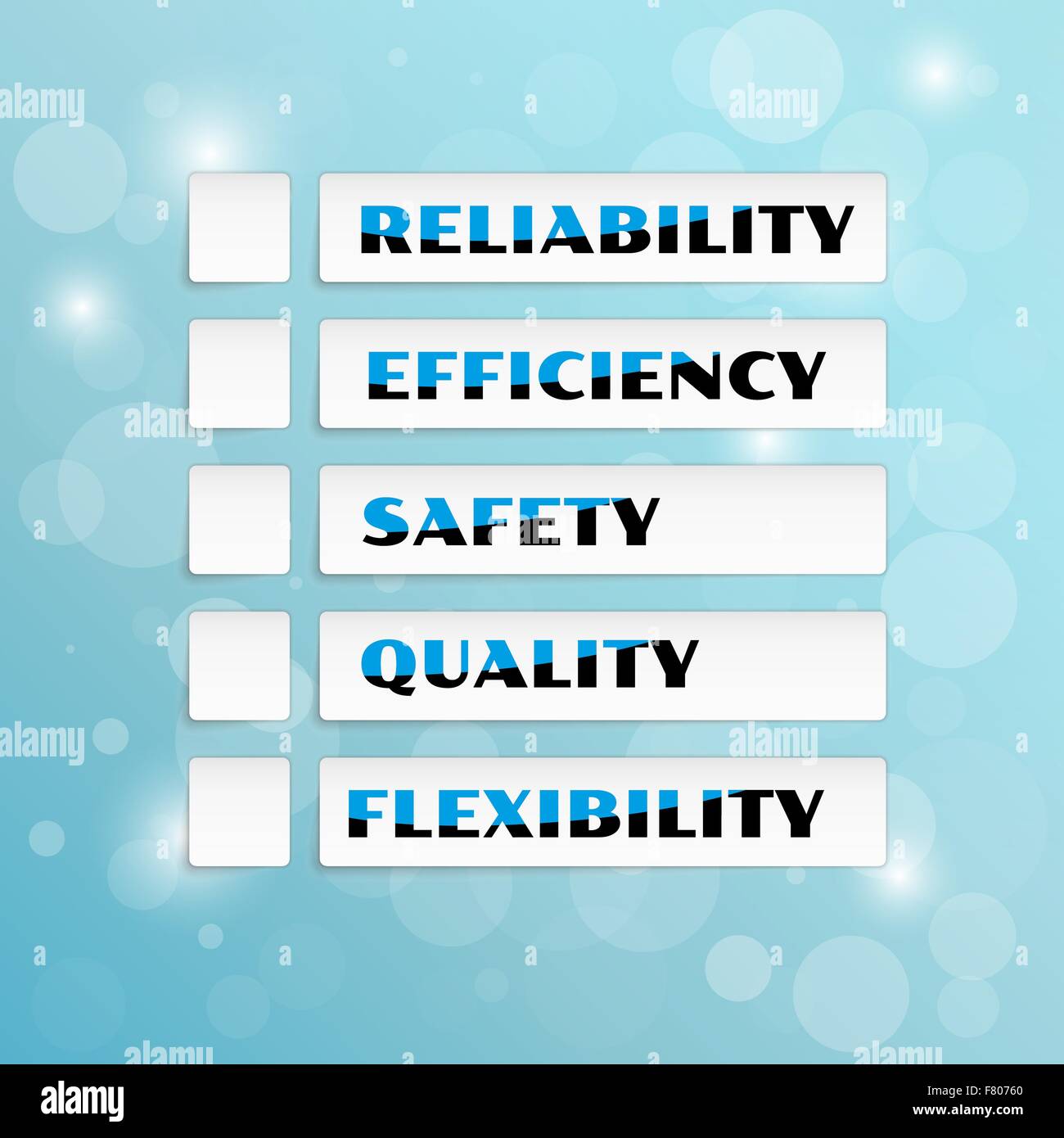 vector with five priorities of quality Stock Vector Image & Art - Alamy