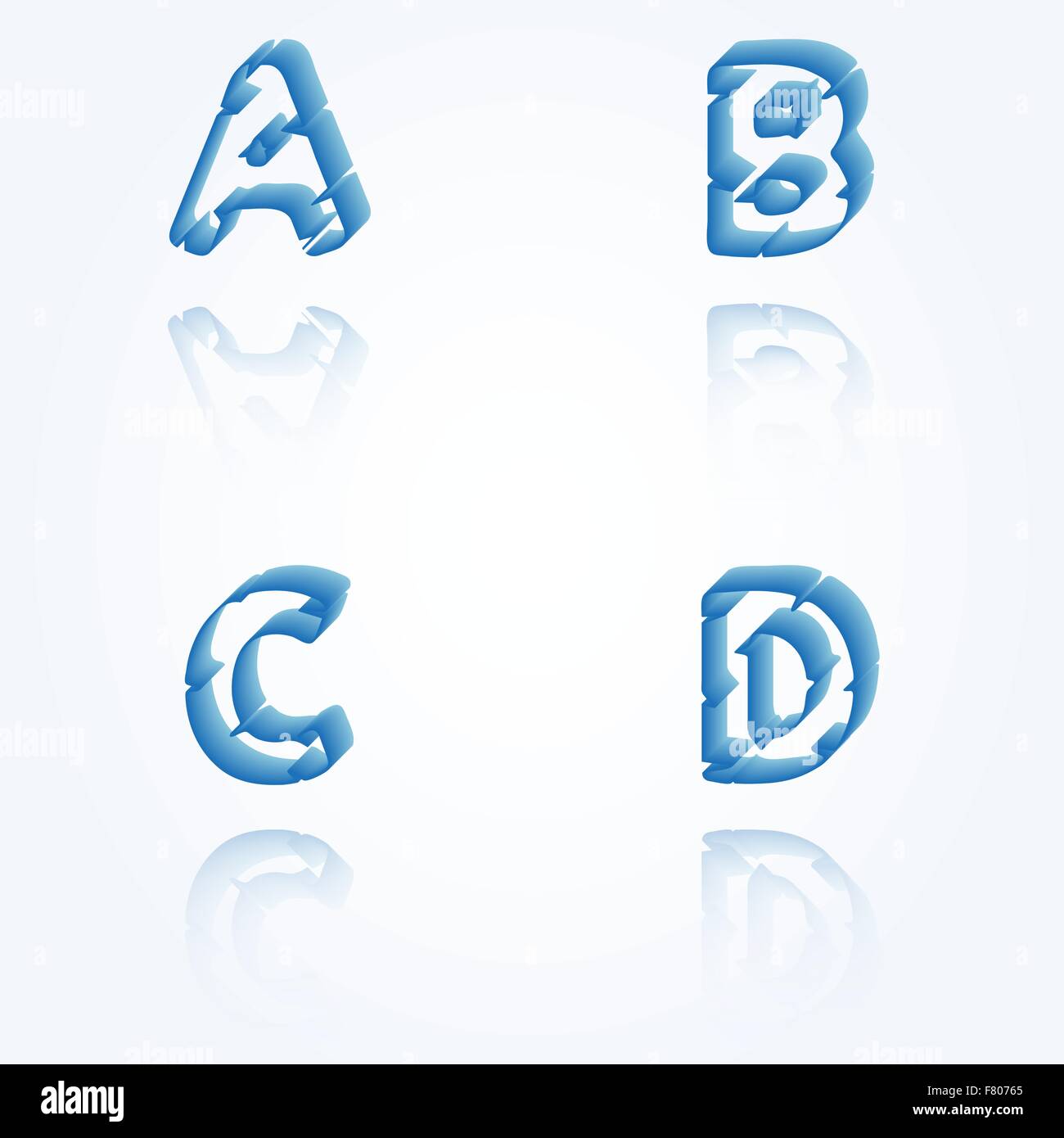 Letter a 3d bright Stock Vector Images - Alamy