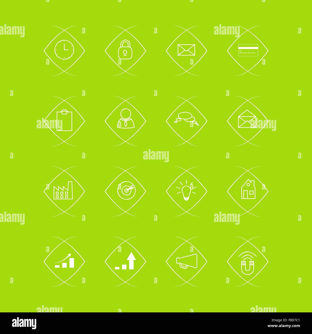 vector collection of flat icons Stock Vector Image & Art - Alamy