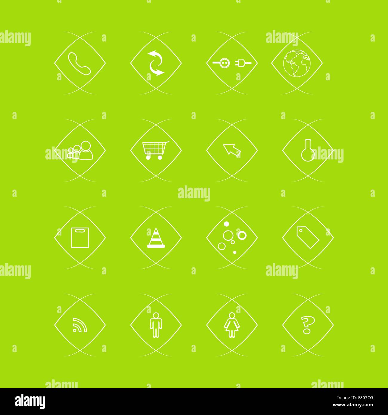 vector collection of flat icons Stock Vector Image & Art - Alamy