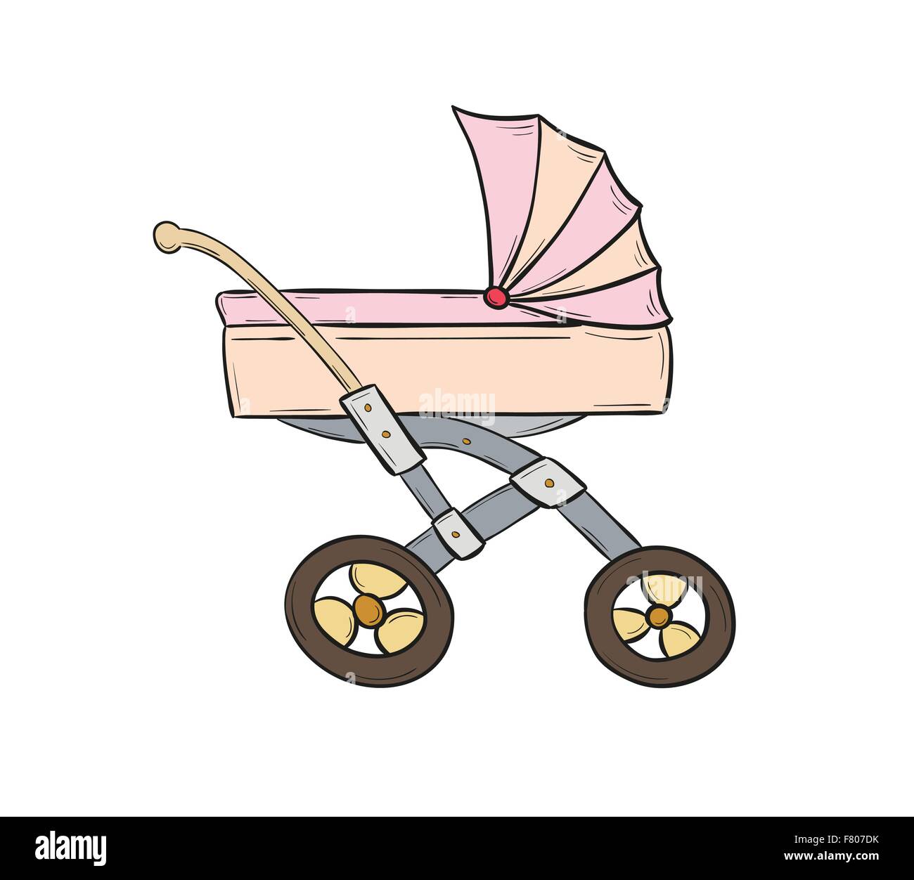 Pushchair cartoon hi-res stock photography and images - Alamy