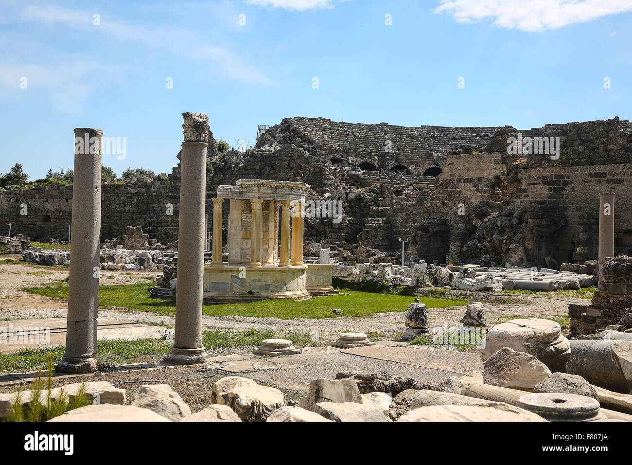 Ancient Side ruins in Turkey Kemer Antalya Stock Photo - Alamy