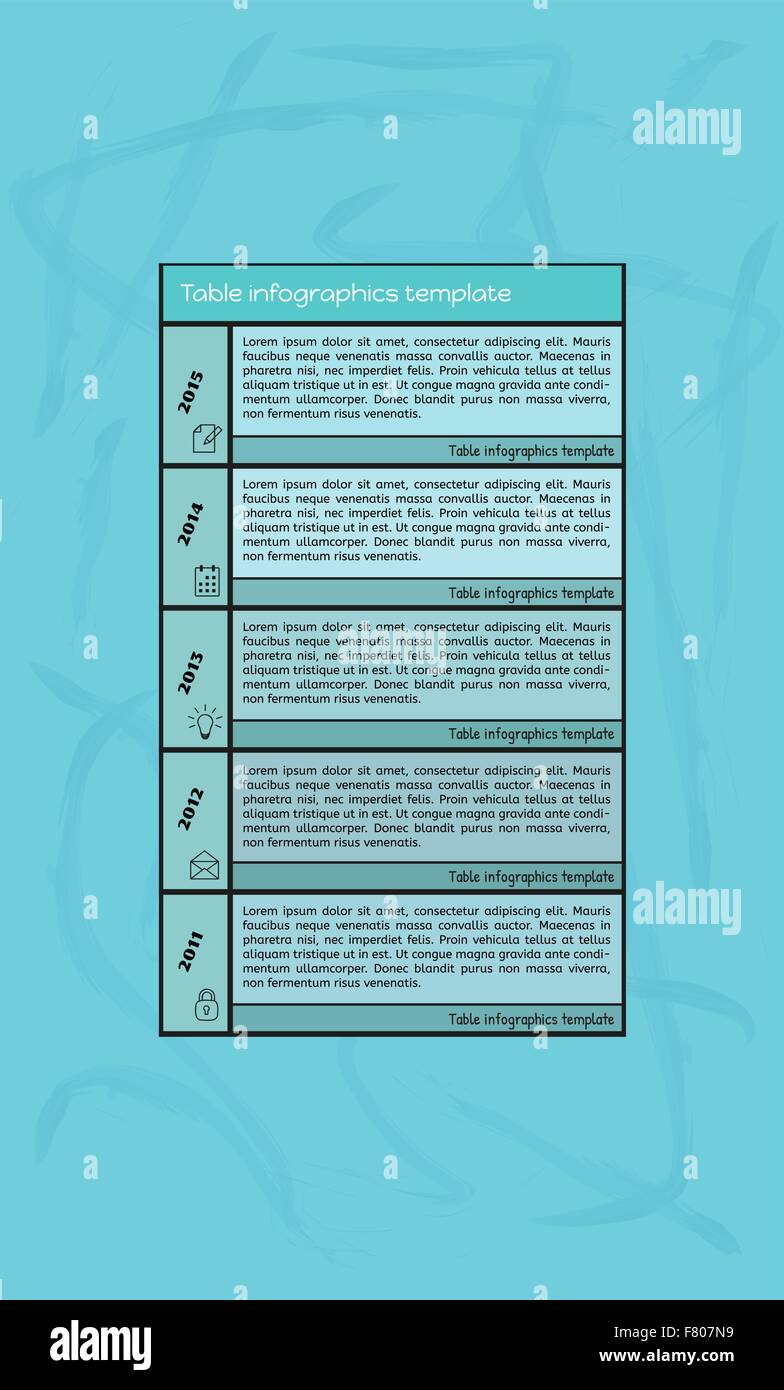 blue table infographics Stock Vector Image & Art - Alamy
