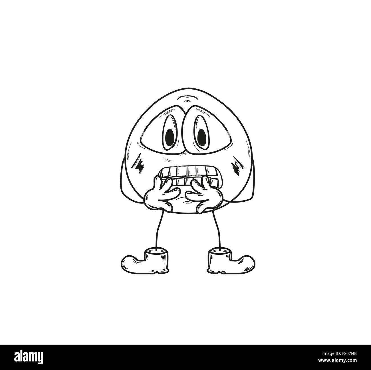 Hand drawn sad emoticons Stock Vector Images - Alamy