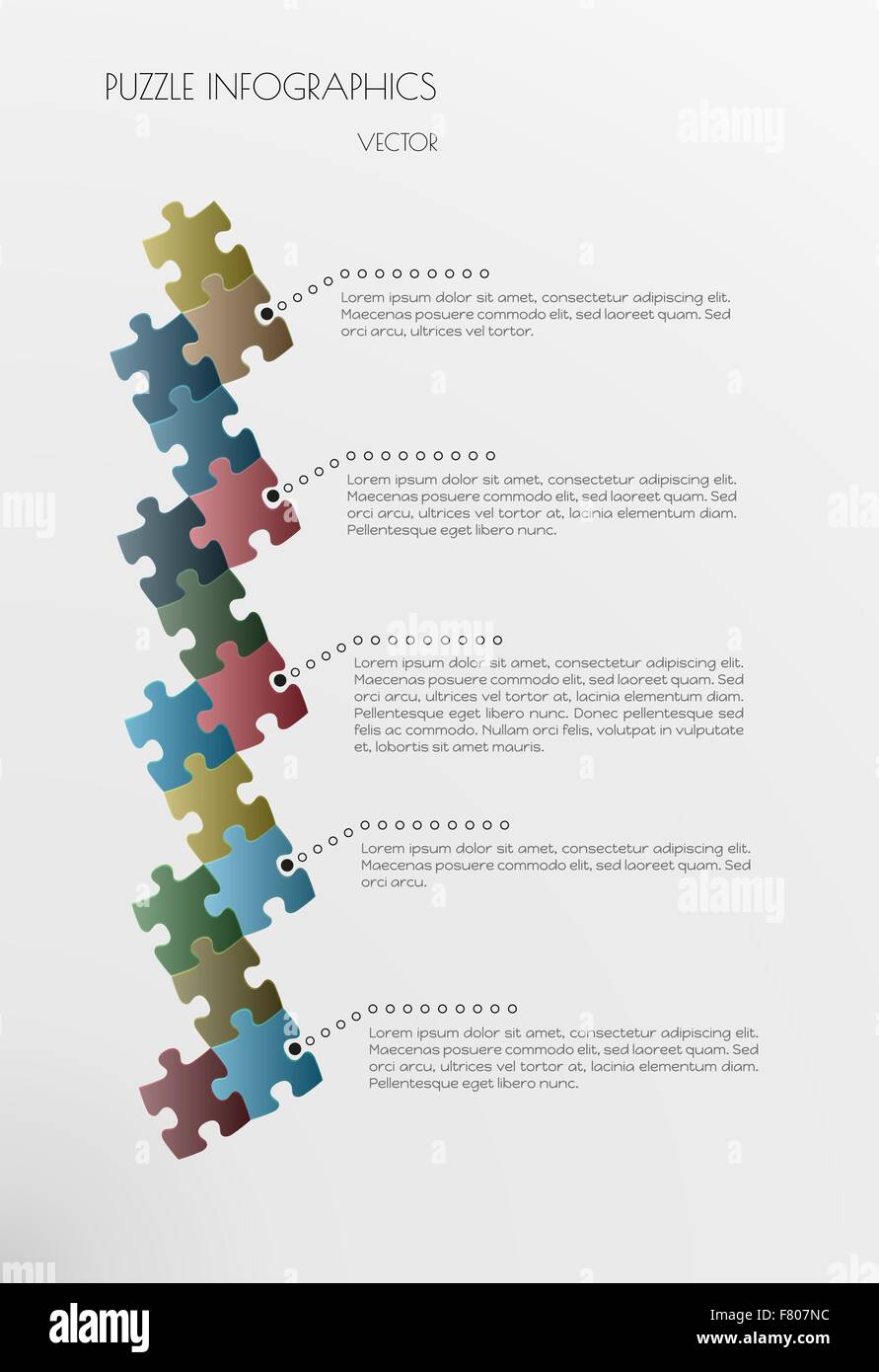 infographic puzzle vector Stock Vector Image & Art - Alamy