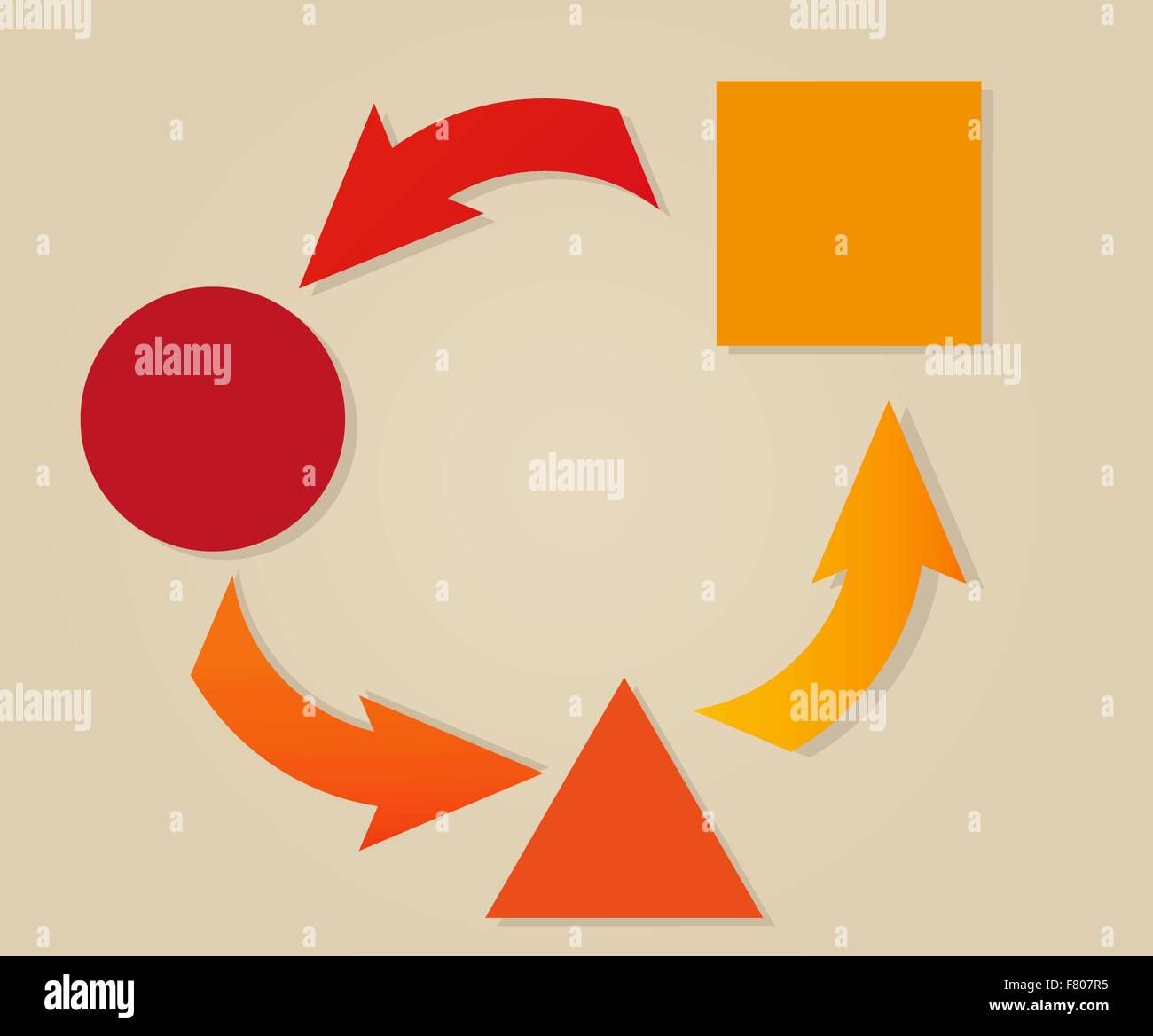 gradient circle arrows and different objects Stock Vector Image & Art ...