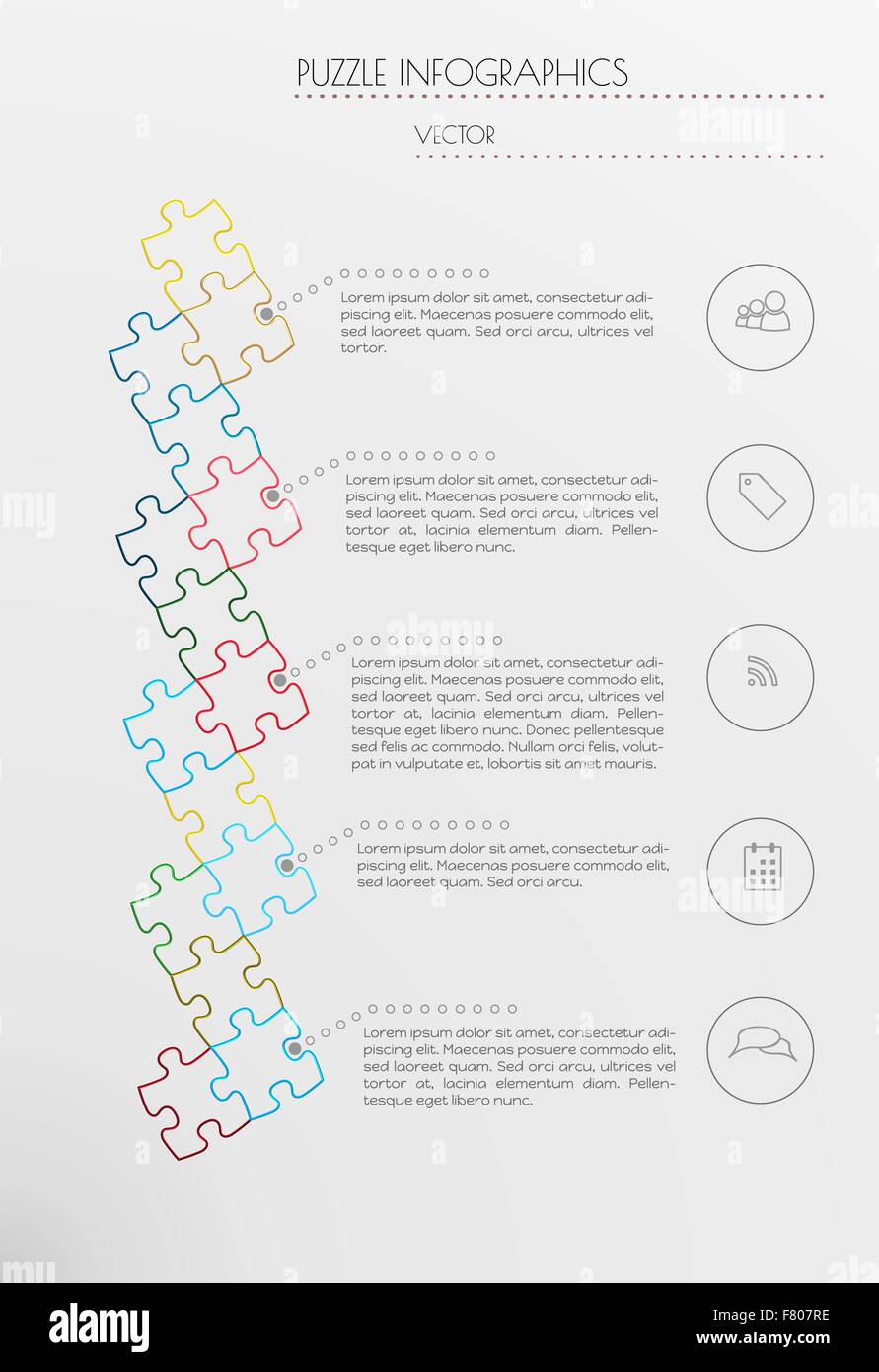 infographic puzzle vector Stock Vector Image & Art - Alamy