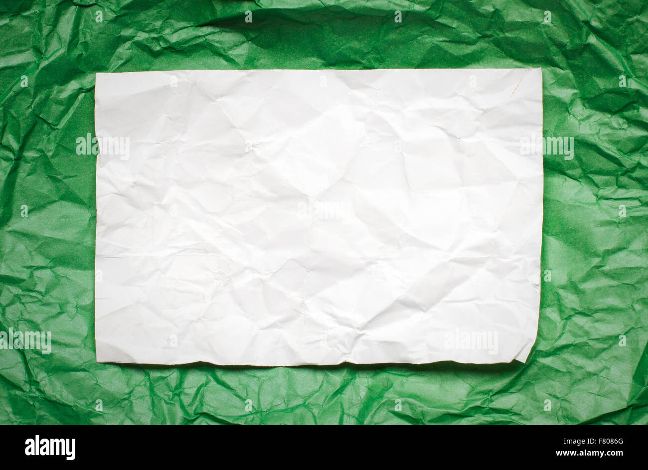 Green Crumpled paper Stock Photo - Alamy