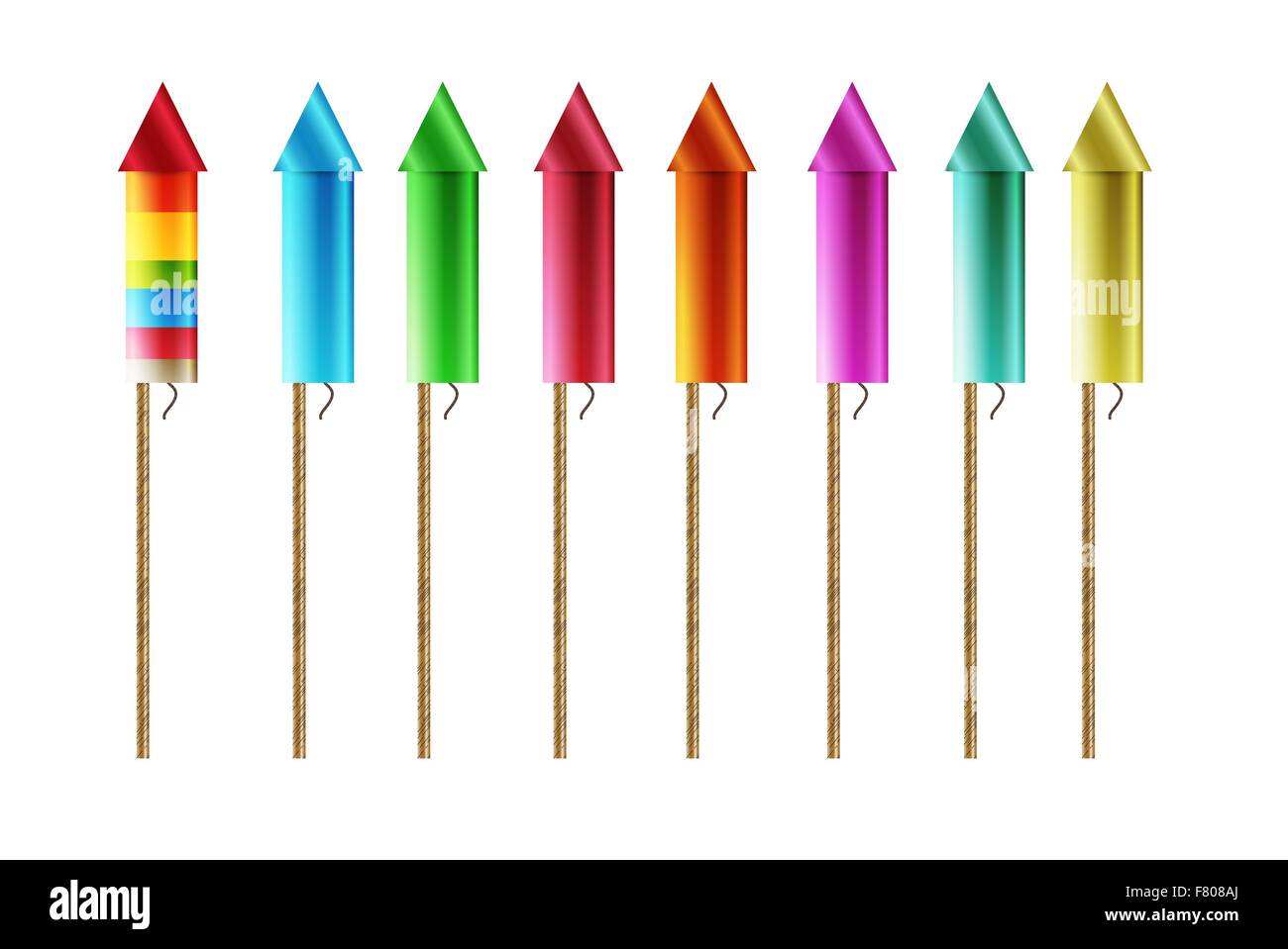 Firework isolated white Stock Vector Images - Alamy