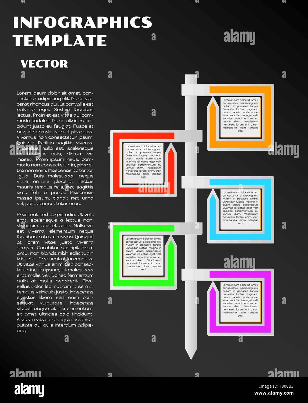 black infographics with arrows Stock Vector Image & Art - Alamy