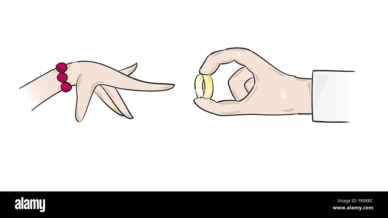 Couple wedding ring romantic Stock Vector Images - Alamy