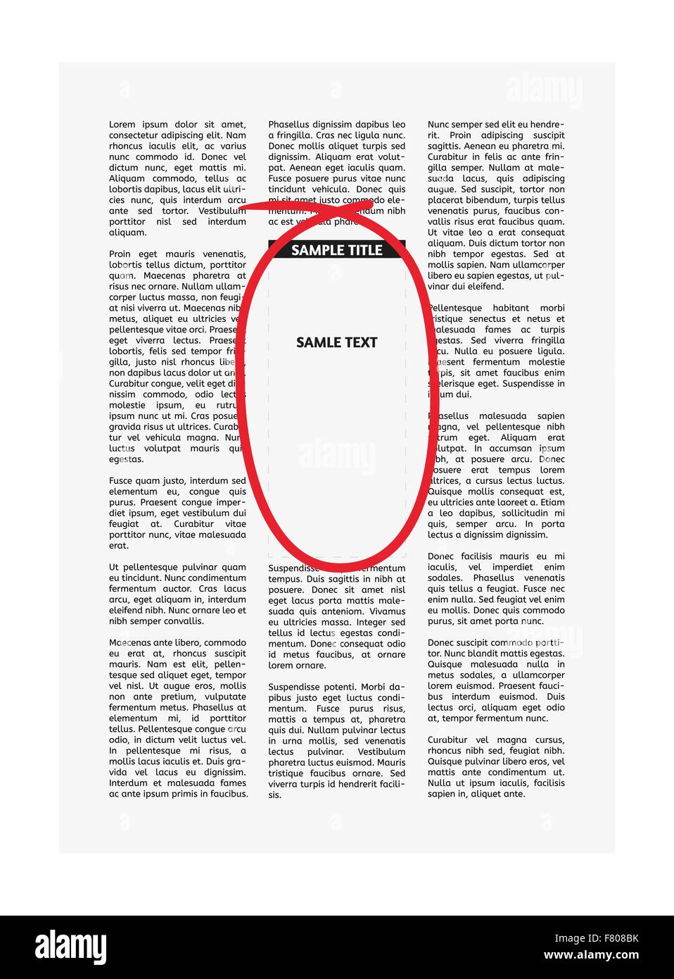 Newspaper red circle hi-res stock photography and images - Alamy