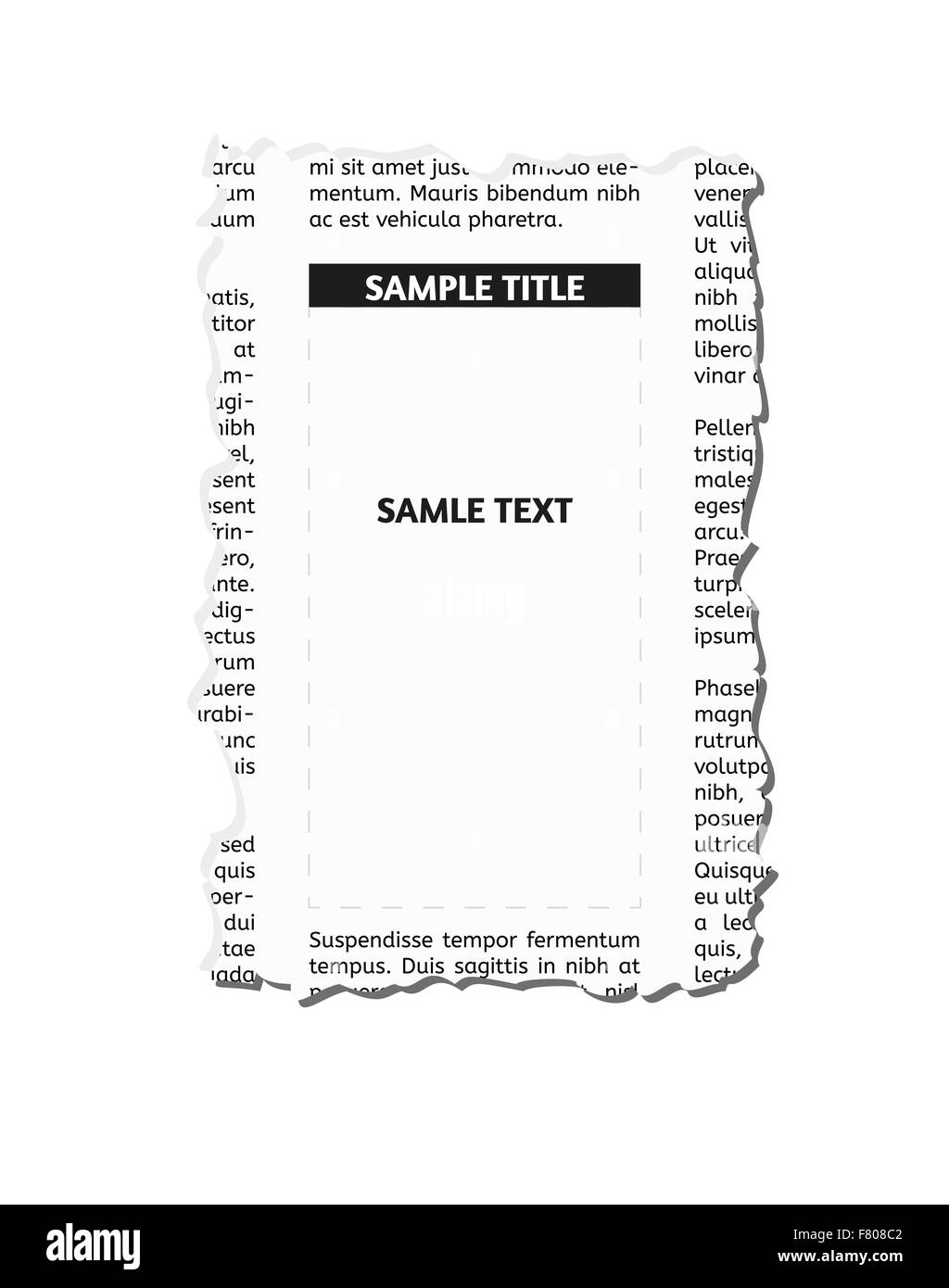 vector piece of newspaper Stock Vector Image & Art - Alamy