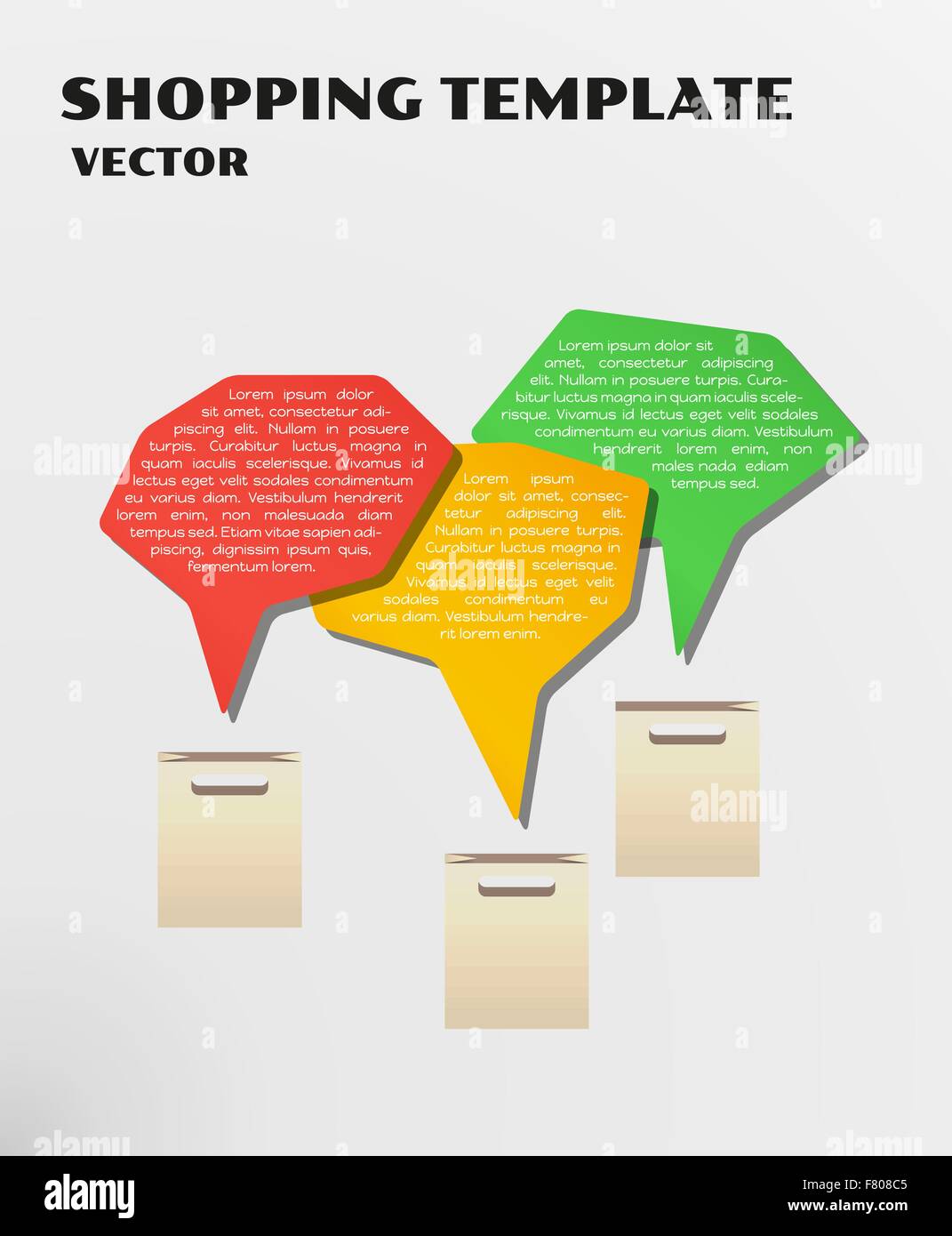 color shopping template Stock Vector Image & Art - Alamy