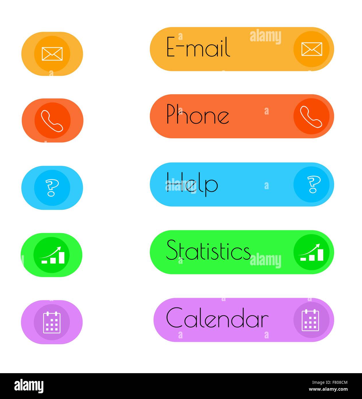 Flat buttons hi-res stock photography and images - Alamy