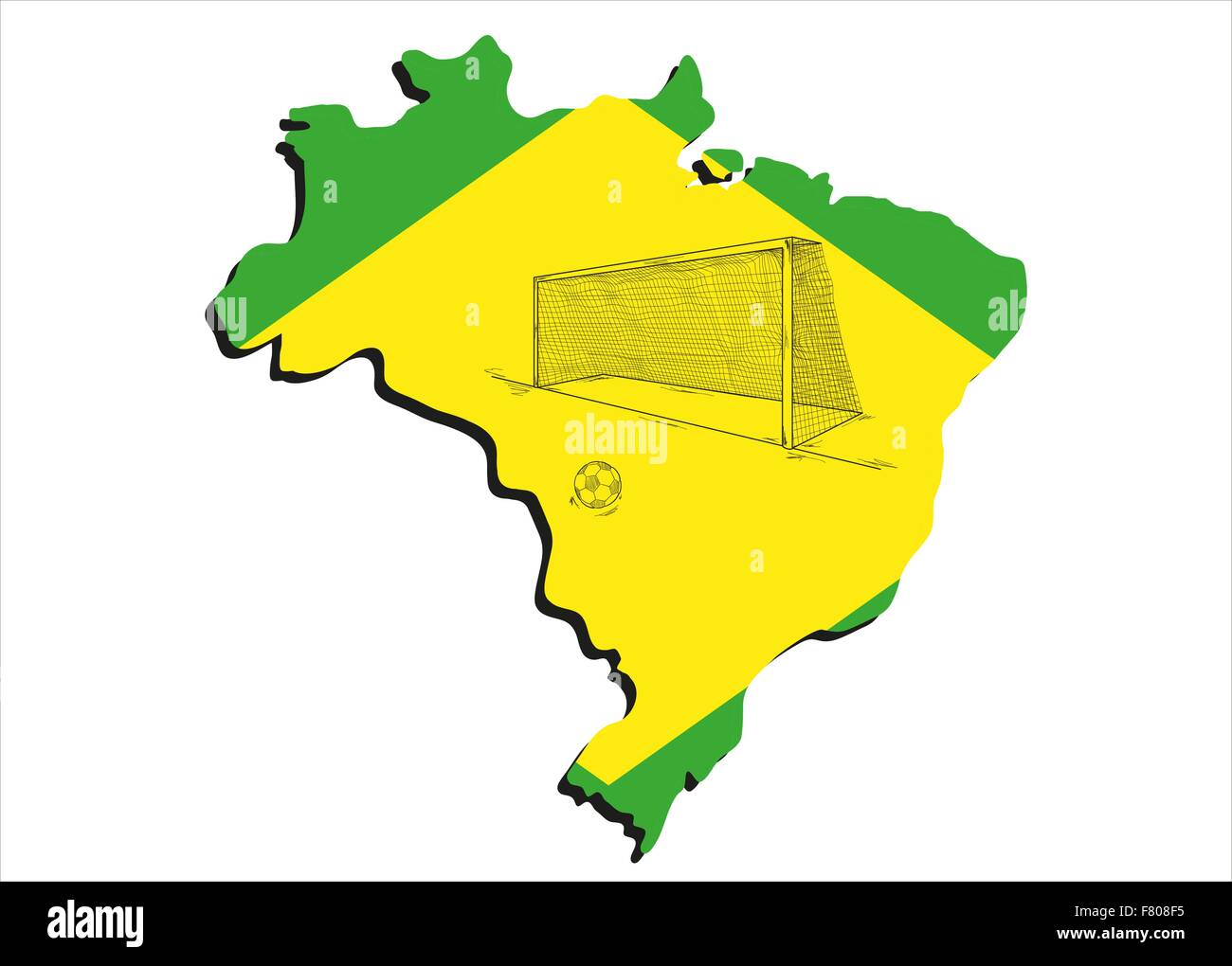 brazilian map and football Stock Vector Image & Art - Alamy