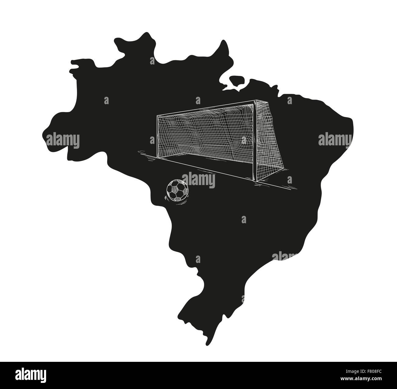 Brazilian map football hi-res stock photography and images - Alamy