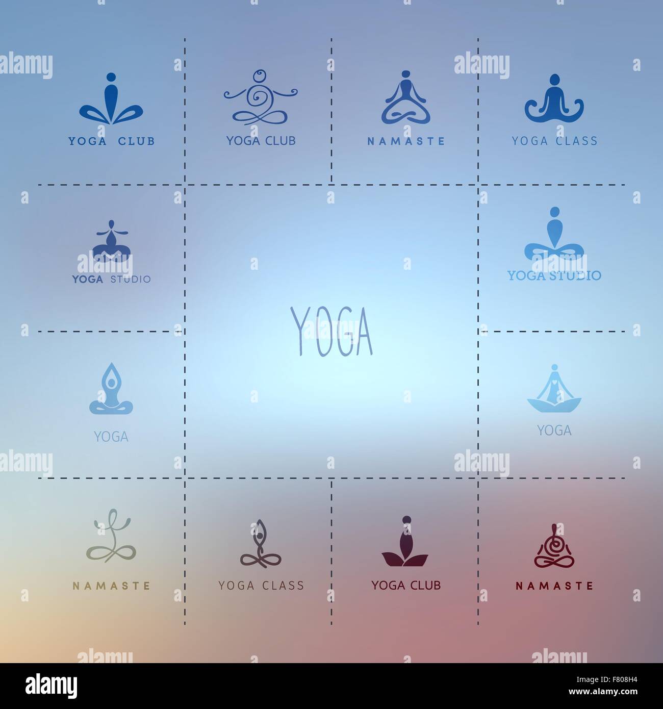Set of logos for a yoga studio Stock Vector Image & Art - Alamy