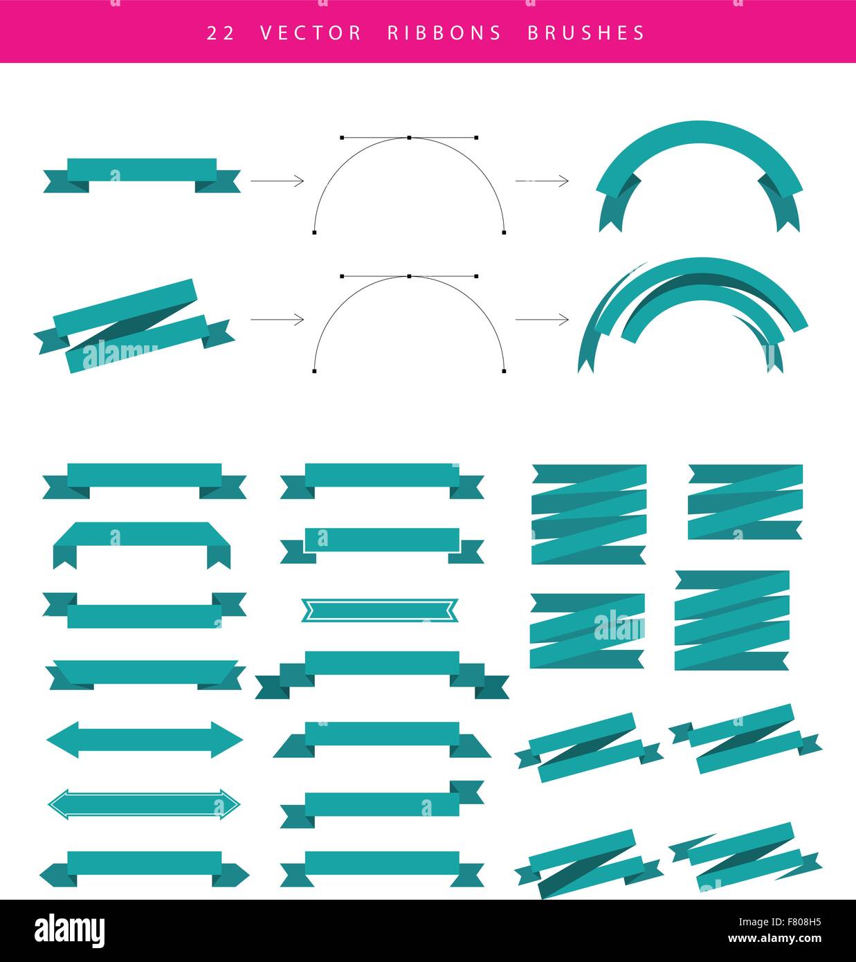 Set include 22 vector ribbons Stock Vector Image & Art - Alamy