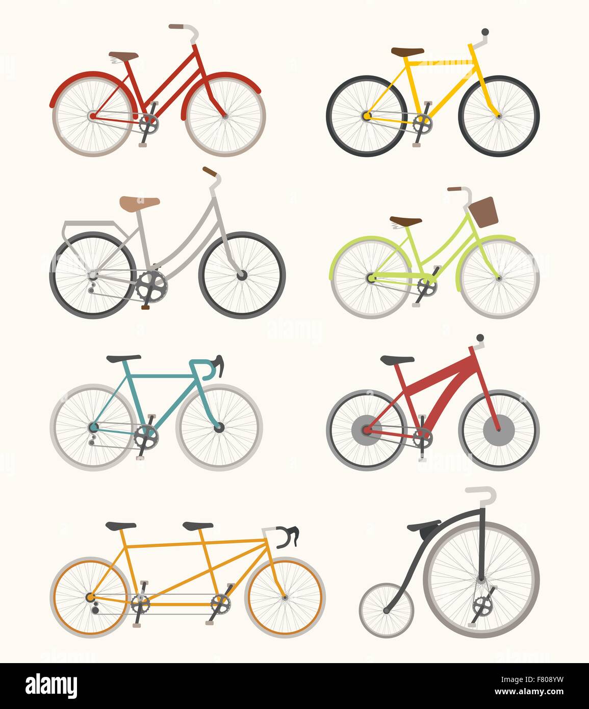 Set of retro bicycle Stock Vector Image & Art - Alamy