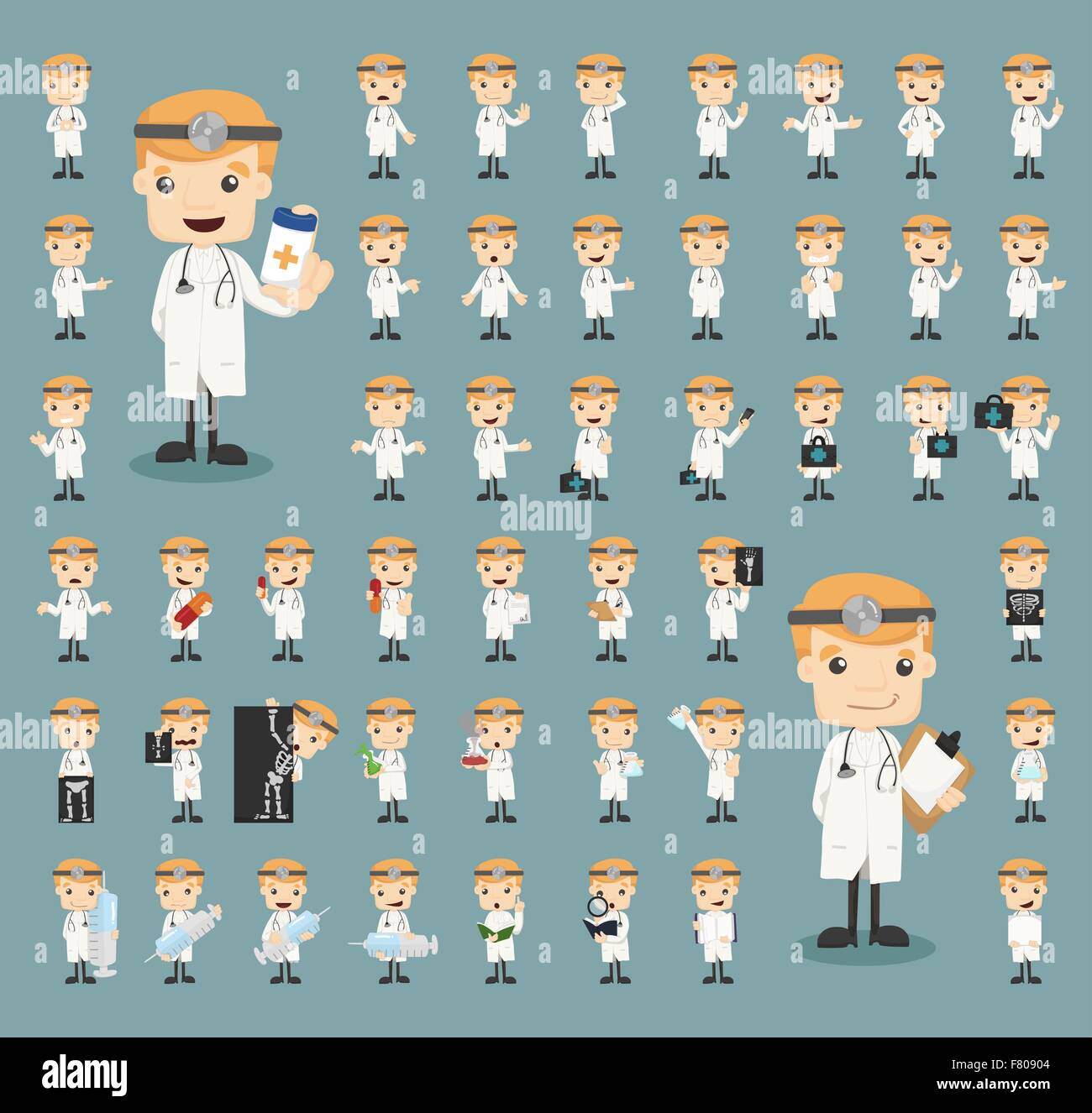 Set of doctor characters poses Stock Vector Image & Art - Alamy