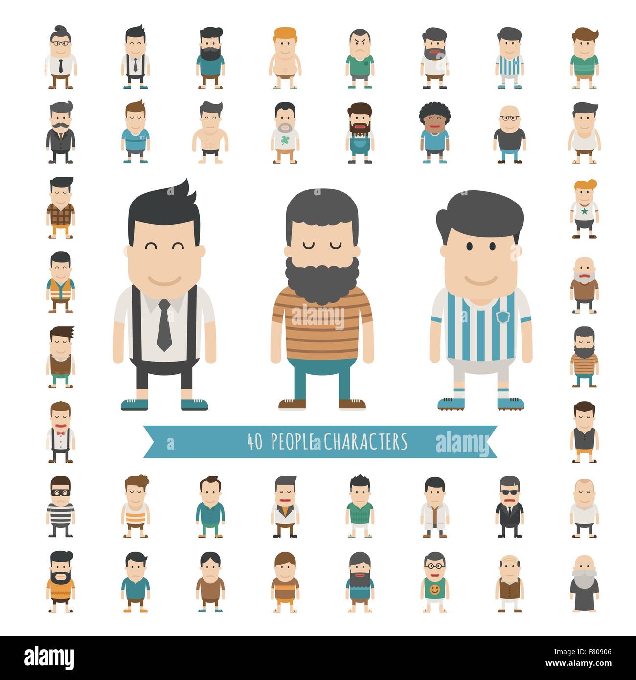 Set of 40 people characters Stock Vector Image & Art - Alamy