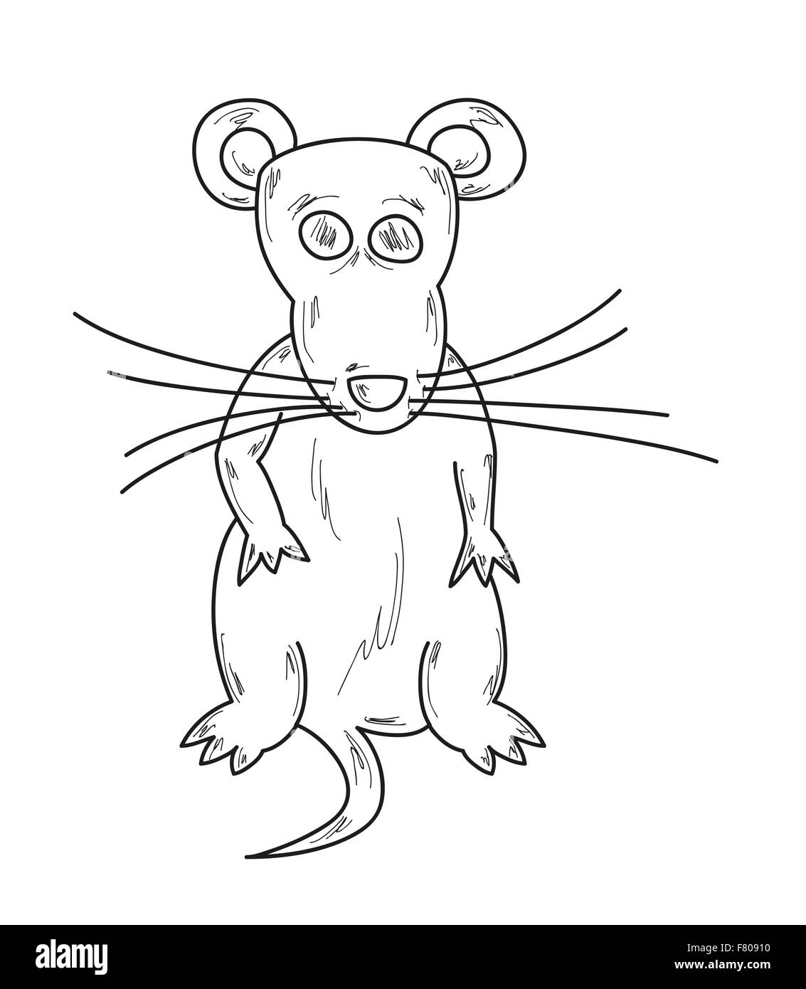 Hand sketch illustration rat Stock Vector Images - Alamy