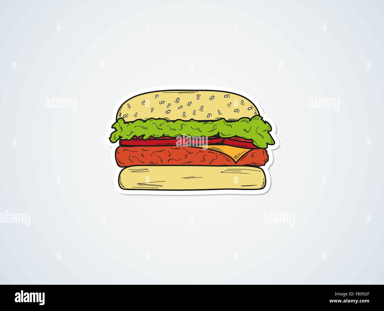 Cute burger fast food Stock Vector Images - Alamy