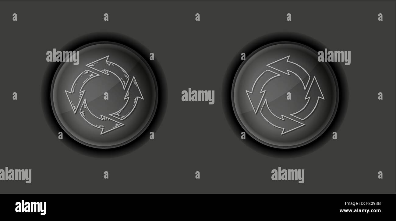 circle arrows on buttons Stock Vector Image & Art - Alamy