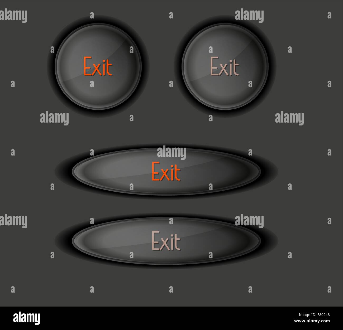 Push Button To Exit Stock Vector Images - Alamy