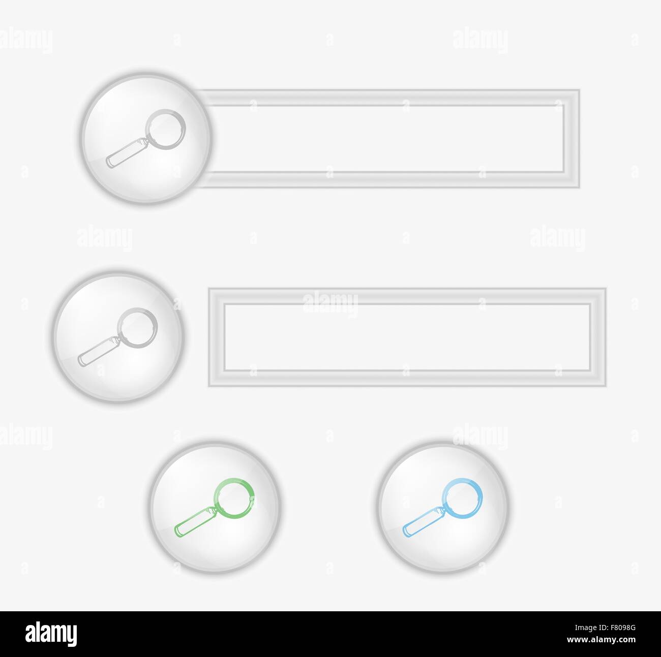 buttons with magnifying glass Stock Vector Image & Art - Alamy