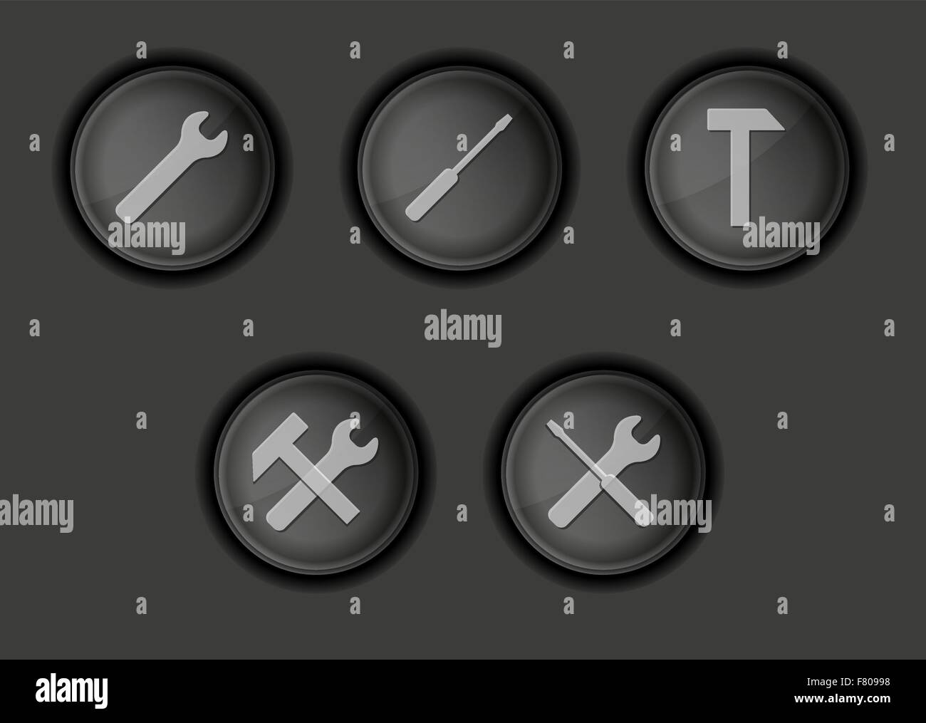 buttons with tools Stock Vector Image & Art - Alamy